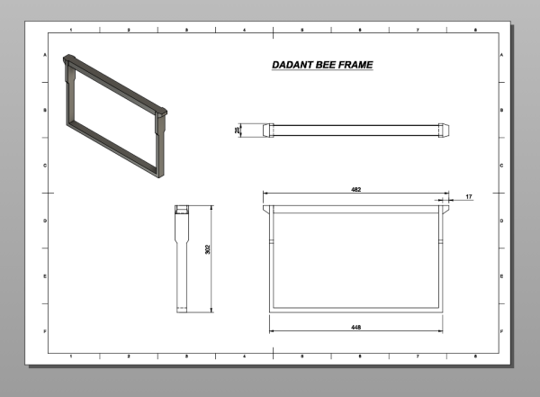 Wooden Frame for Dadant beehive - Technosetbee Greece